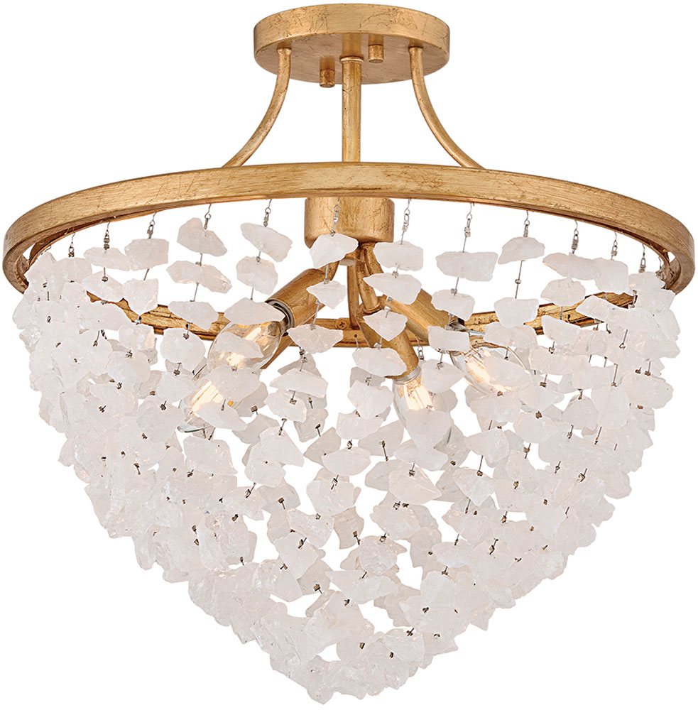 Hinkley FR41593DA Myra Modern Distressed Brass Flush Mount Light ...
