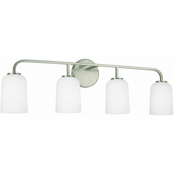 Home Place 148841BN-542 Lawson Brushed Nickel 4-Light Vanity Lighting ...