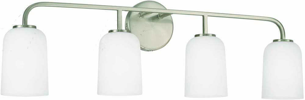 Home Place 148841BN-542 Lawson Brushed Nickel 4-Light Vanity Lighting ...
