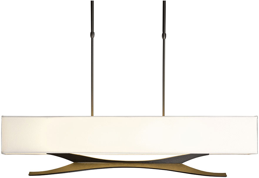 Hubbardton Forge 137655 Moreau 42 Inch Wide Fabric Shade Kitchen Island ...
