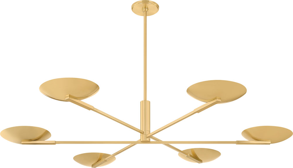 Hudson Valley 1506-AGB Johnson Contemporary Aged Brass LED Chandelier ...