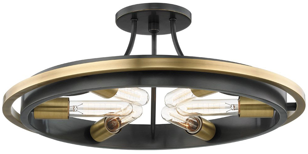 Hudson Valley 2721-AOB Chambers Modern Aged Old Bronze Ceiling Light ...