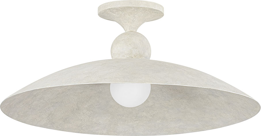 Washed Plaster Ceiling Light HALKIN Up Down Half Moon Plaster