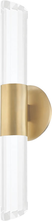 Hudson Valley 6052-AGB Rowe Contemporary Aged Brass LED Light Sconce ...