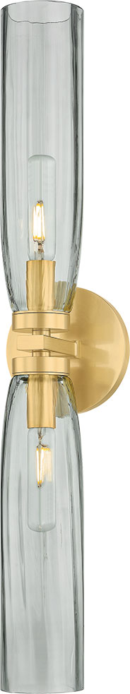 Hudson Valley 6832-AGB Harpswell Modern Aged Brass Wall Mounted Lamp ...