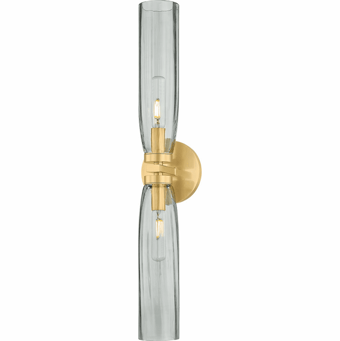 Hudson Valley 6832-AGB Harpswell Modern Aged Brass Wall Mounted Lamp ...