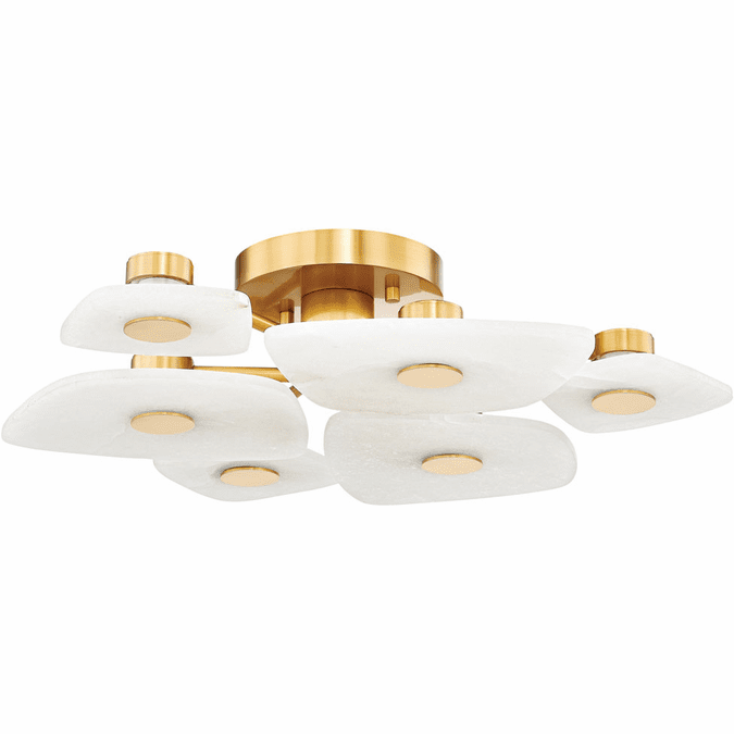 Hudson Valley 7828-AGB Holmdel Modern Aged Brass LED Ceiling Light ...
