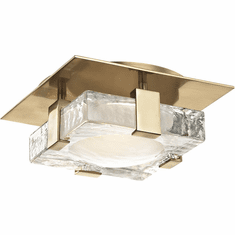 Hudson Valley 9811-AGB Bourne Contemporary Aged Brass LED Flush Ceiling ...