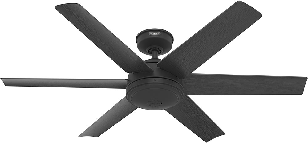 Hunter 51731 Jetty Contemporary Matte Black Exterior 52" Home Ceiling ...