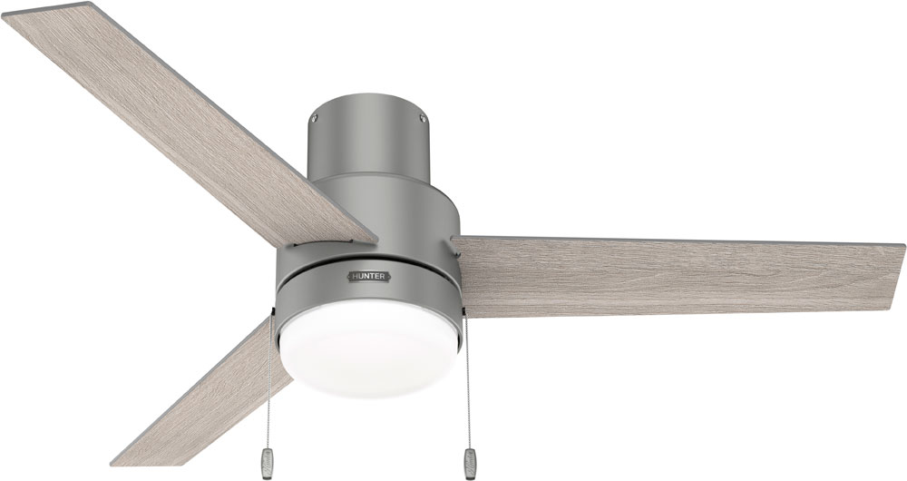 Hunter 52377 Brunner Contemporary Matte Silver LED 52" Ceiling Fan ...
