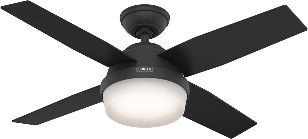 Hunter 52391 Dempsey Modern Matte Black LED 44" Ceiling Fan - HUN-52391