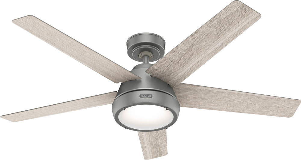 Hunter 52423 Burroughs Matte Silver LED Ceiling Fan - HUN-52423