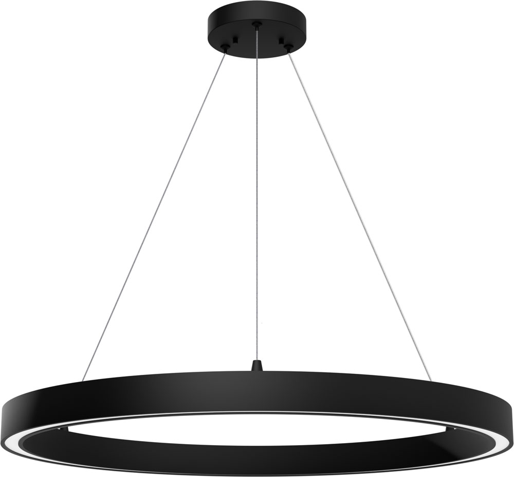 Hunter Lighting 13120 Canoga Modern Matte Black LED Lighting Chandelier ...