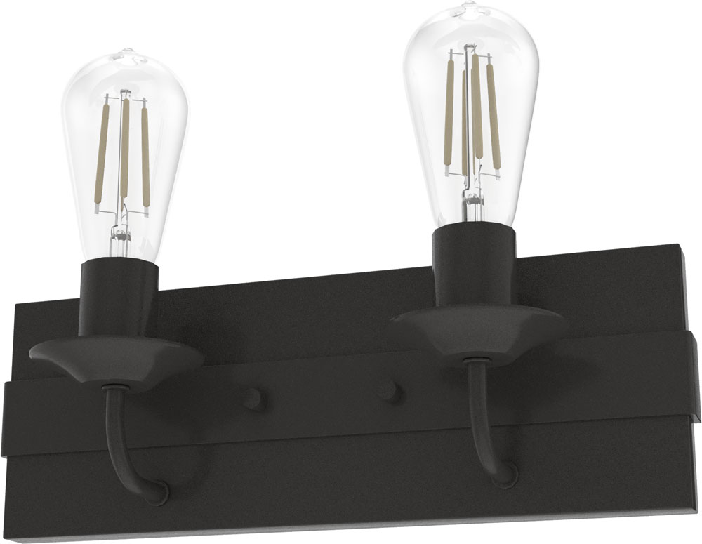 Hunter Lighting 19430 Perch Point Modern 2-Light Bathroom Vanity Light ...