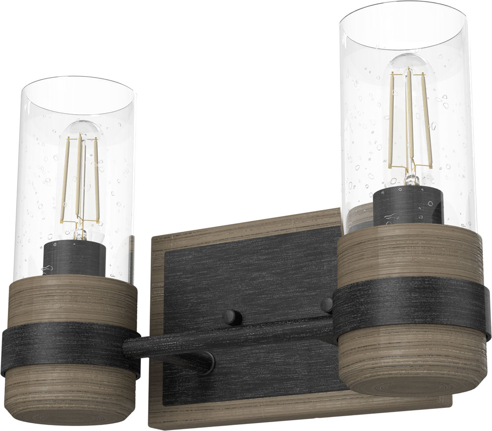 Hunter Lighting 19464 River Mill Modern 2-Light Bathroom Light Fixture ...