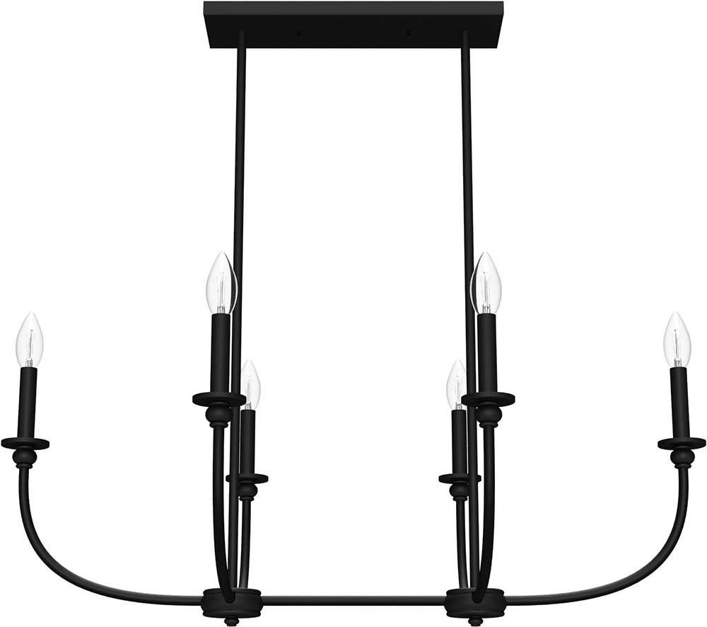 Hunter Lighting 19644 Southcrest Flat Matte Black Kitchen Island ...