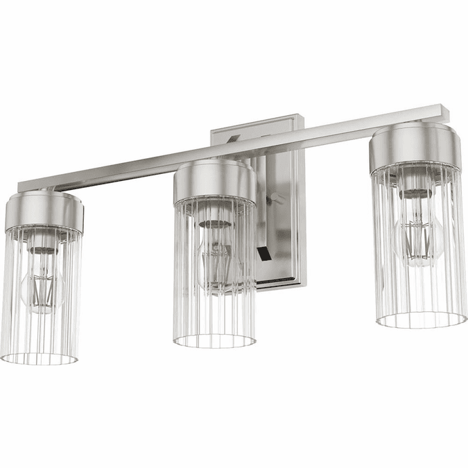 Hunter Lighting 19685 Gatz Modern Brushed Nickel 3-Light Bathroom ...