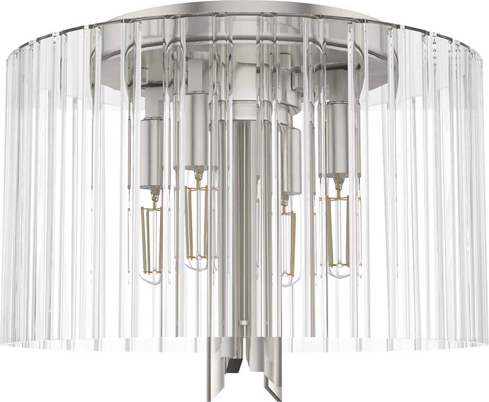 Hunter Lighting 19691 Gatz Contemporary Brushed Nickel Overhead ...