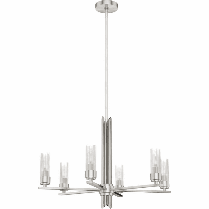 Hunter Lighting 19786 Gatz Contemporary Brushed Nickel 31" Chandelier ...