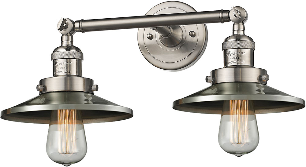 Innovations 208-SN-M2 Railroad Contemporary Brushed Satin Nickel 2 ...