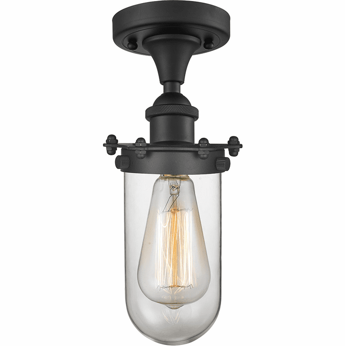 Innovations 516-1C-BK-232-CL Austere Kingsbury Matte Black LED Ceiling ...