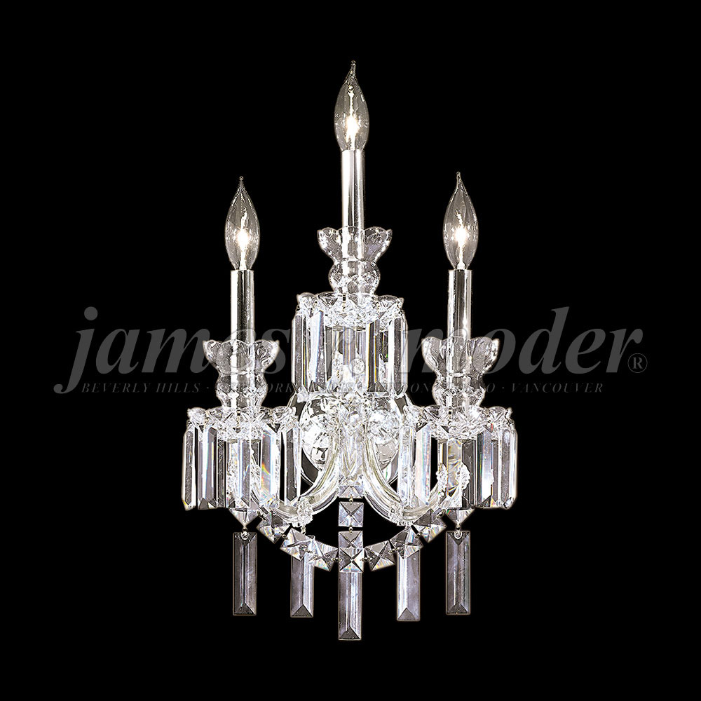 James Moder 93943S22 Buckingham Crystal Silver Wall Sconce Light - JAM ...