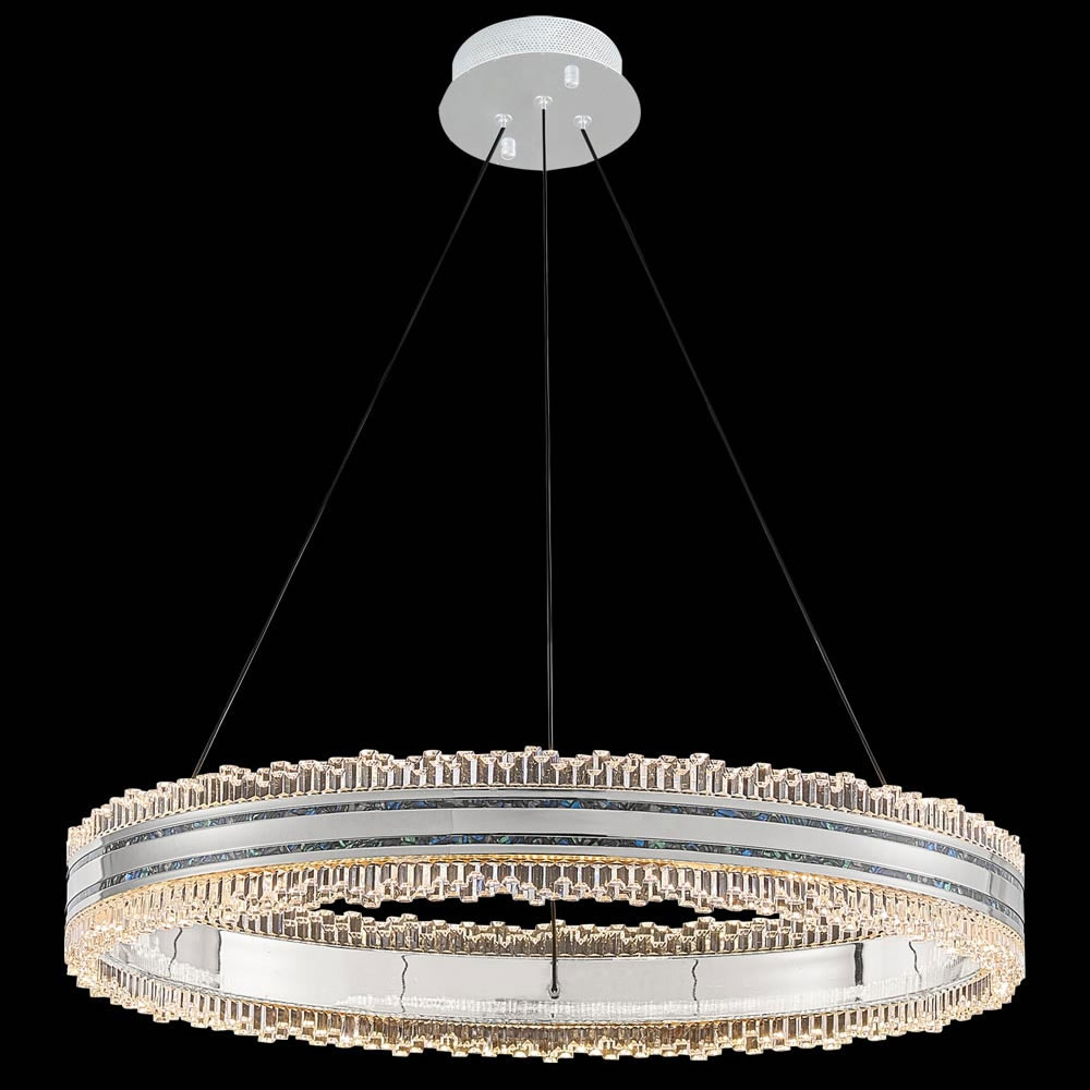 James Moder 96924SP22LED Pearl Silver/Pearl LED Drop Ceiling Light ...