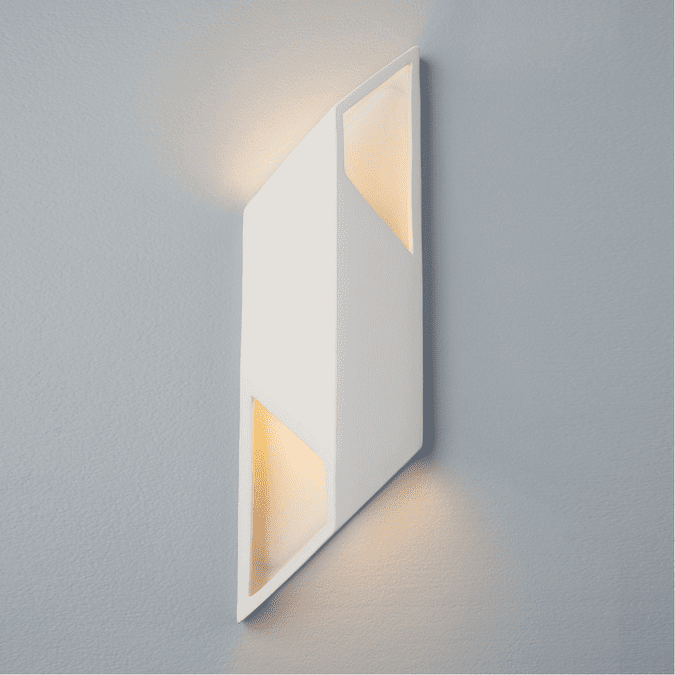 Justice Design CER-5849 Ambiance Small Rhomboid Modern Ceramic LED Wall ...