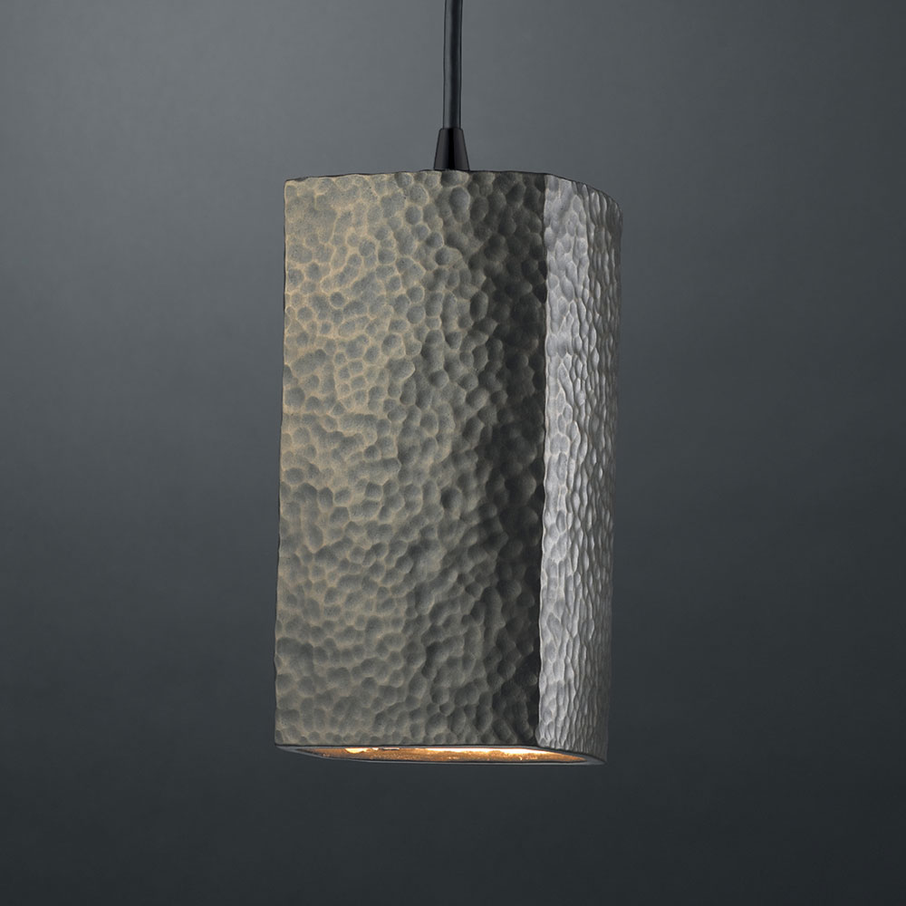 Justice Design CER-6210-HMBR Radiance Rectangle Contemporary Hammered ...