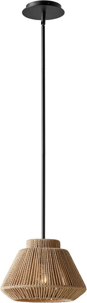 Justice Design ECO-8290-MBLK Natural Rope Nido Modern Matte Black Mini ...