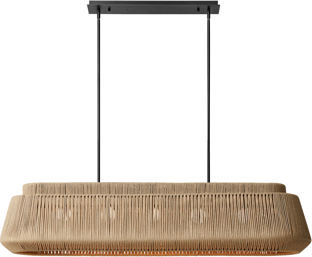 Justice Design ECO-8299-MBLK Natural Rope Nido Contemporary Matte Black ...