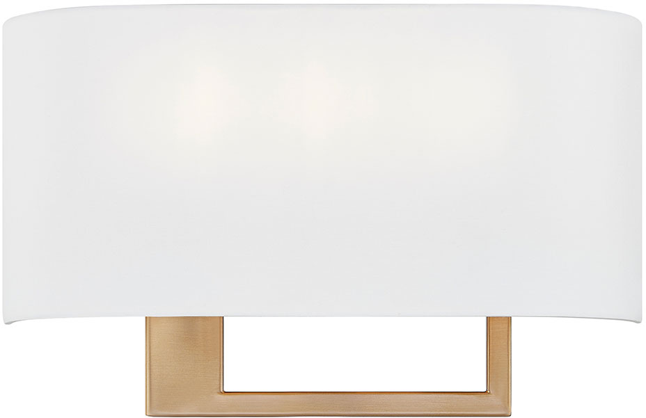 Justice Design FAB-4334-WHTE-BRSS Woven Fabric Callie Modern Matte ...