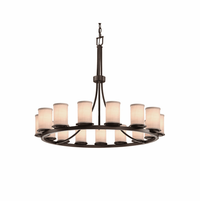 Justice Design FAB-8715-10 Textile Dakota Hanging Chandelier - JUS-FAB ...