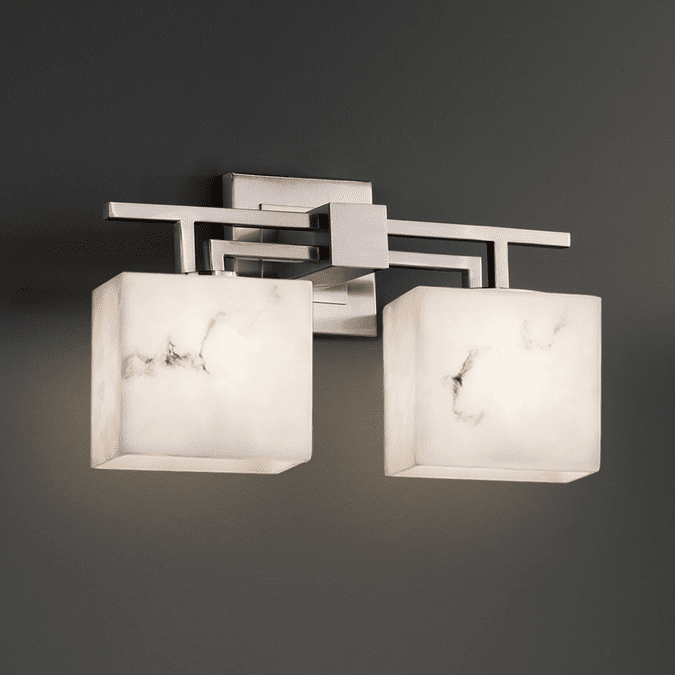 Justice Design FAL-8702 Aero LumenAria 2-Light Vanity Light Fixture ...