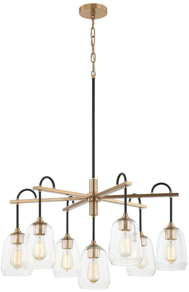 Justice Design FSN-8107-CLER-MBBR Fusion Arcwell Modern Matte Black w ...