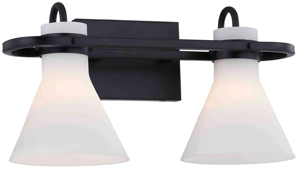 Justice Design FSN-8152-OPAL-MBLK Fusion Ludlow Modern Matte Black 2 ...