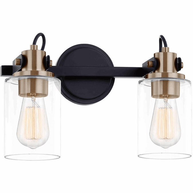 Justice Design FSN-8192-CLER-MBBR Fusion Brooklyn Modern Matte Black w ...