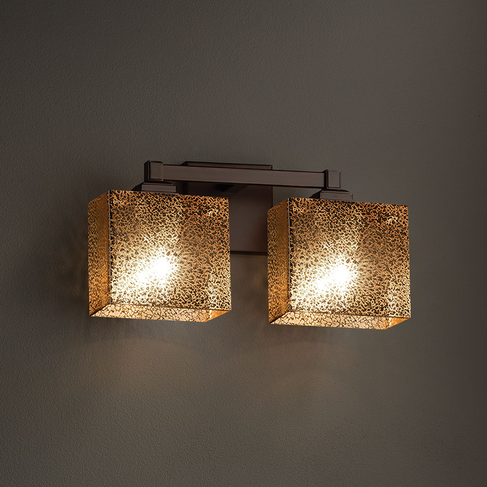 Justice Design FSN-8432 Regency Fusion 2-Light Bathroom Wall Light ...