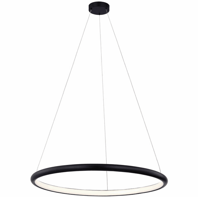 Justice Design NSH-4484-MBLK Circola Contemporary Matte Black LED 36 ...