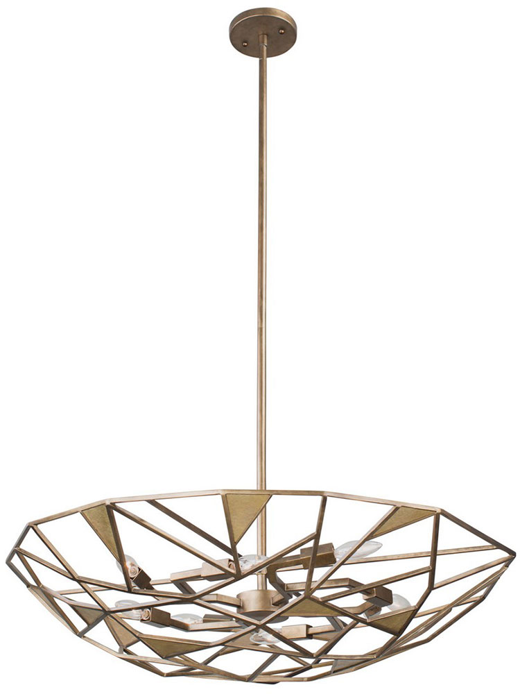 Kalco 504740PAB Esmeralda Modern Pearlized Antique Brass Drop Lighting ...