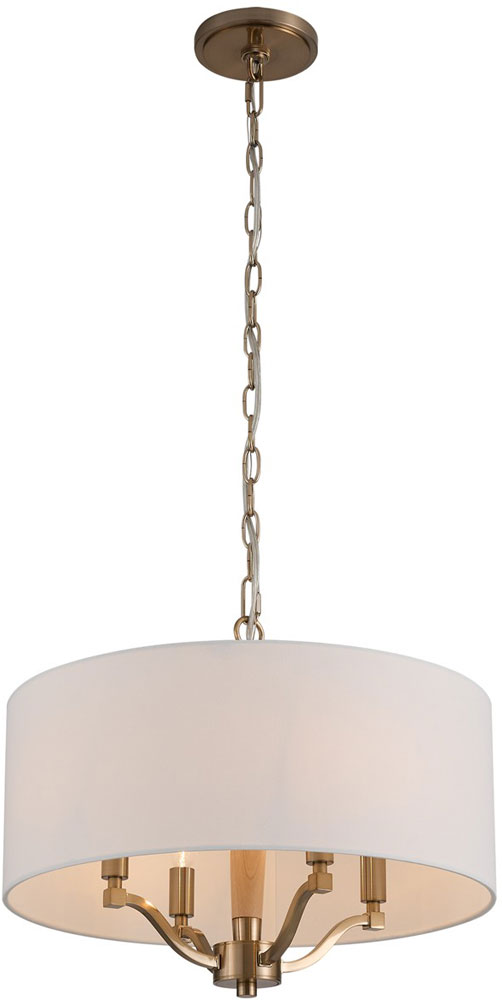 Kalco 518945BCG Curva Contemporary Brushed Champagne Gold Drum Pendant ...