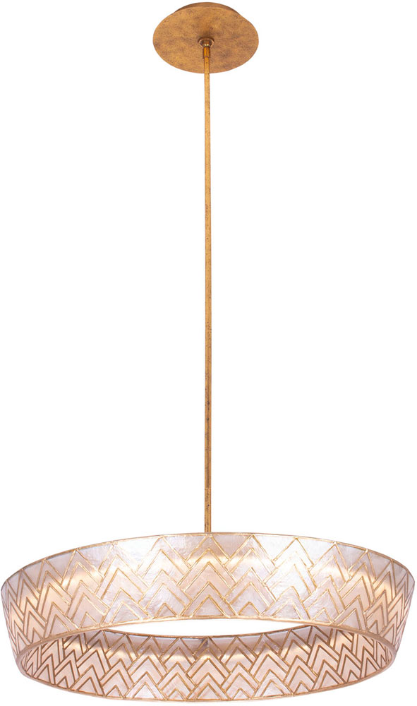 Kalco 523155OL Geo Modern Oxidized Gold Leaf LED 27" Drop Lighting ...