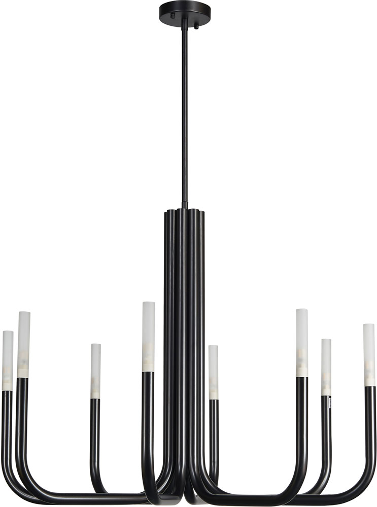 Kanova & Company KCH3101-8BK Tamara Modern Matte Black Chandelier ...