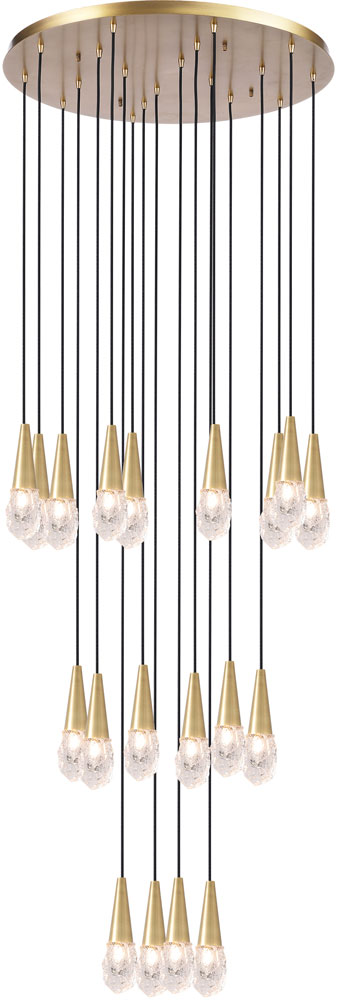 Kanova & Company KCH3204R-20BS Montauk Modern Burnished Brass Multi ...