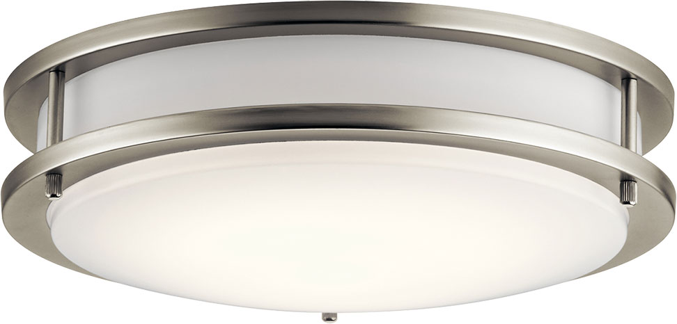 Kichler 10784NILED Modern Brushed Nickel LED Flush Mount Lighting - KIC ...