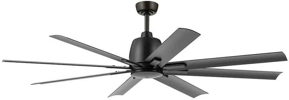 Kichler 310265SBK Scandinavian Contemporary Satin Black 65" Ceiling Fan ...
