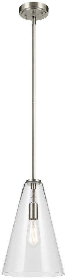 Kichler 42199NI Everly Contemporary Brushed Nickel Mini Pendant ...