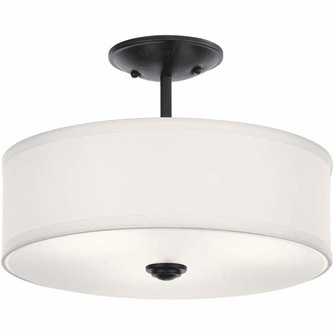 Kichler 43675BK Shailene Black 14" Flush Mount Lighting Fixture - KIC ...