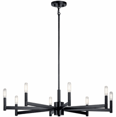 Kichler 43859BK Erzo Modern Black Chandelier Light - KIC-43859BK