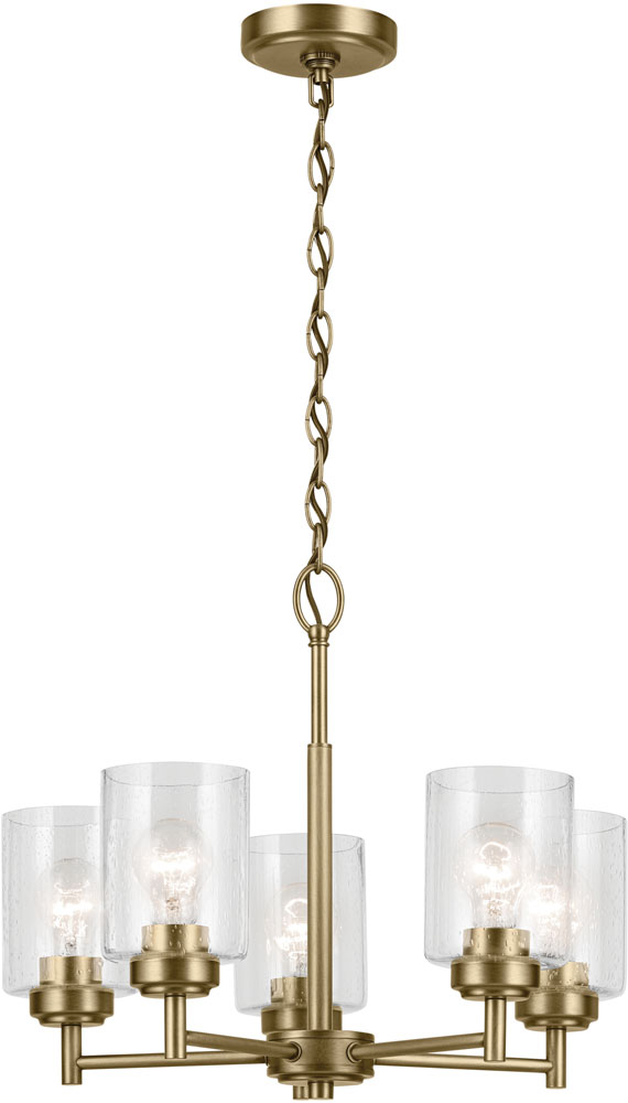 Kichler 44030NBR Winslow Contemporary Natural Brass Mini Chandelier ...